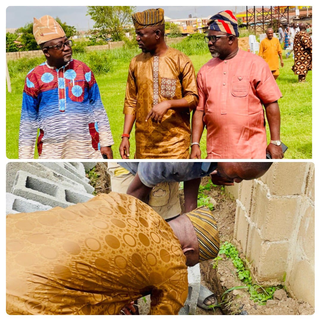 Olatunji Lays Foundation for Construction of Amotekun Office in Oluyole